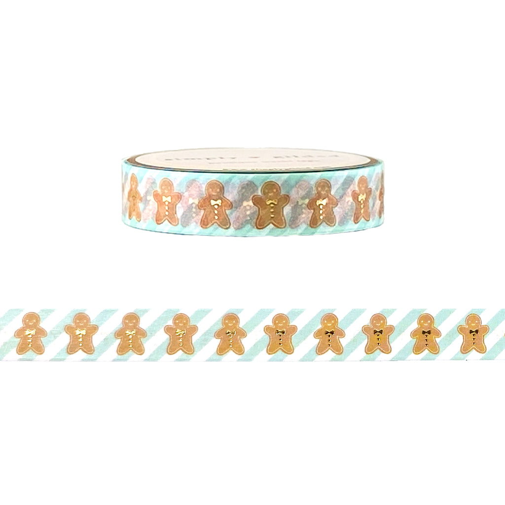 Sugar & Spice Gingerbread washi (10mm + light gold foil) – simply gilded