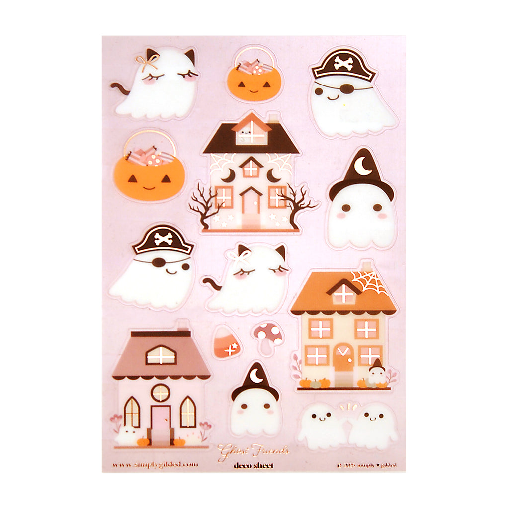 Ghost Friends Deco Stickers (rose gold foil + you pick finish) – simply ...