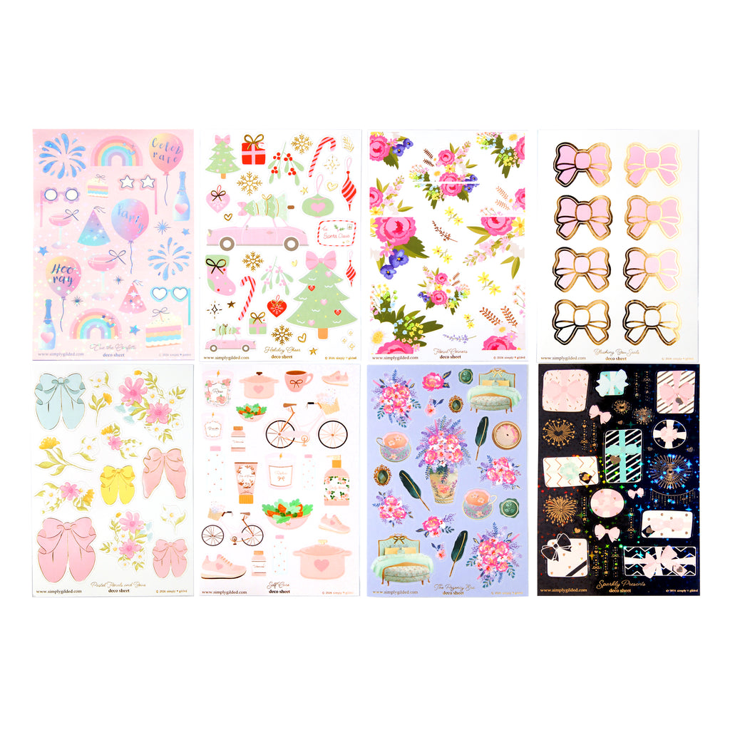 2024 Advent Set of 8 Deco Sheets – simply gilded