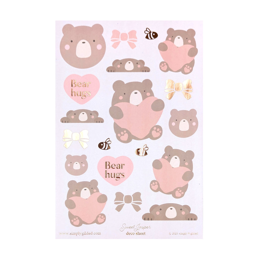 Sweet Jasper (Deco Sheet + rose gold foil) – simply gilded