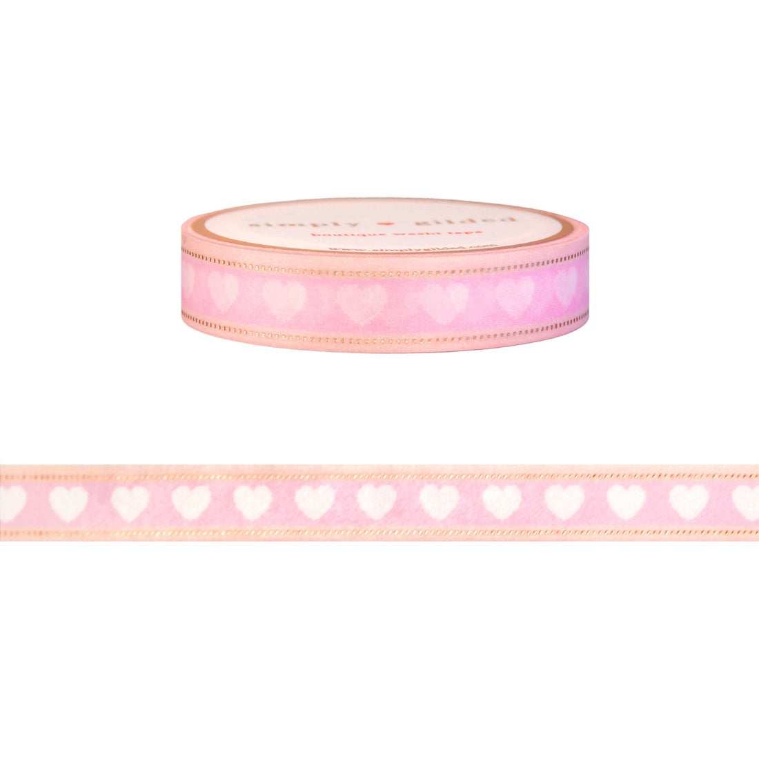 Valentine's Fair Isle Heart Stitch washi (10mm + rose gold foil ...