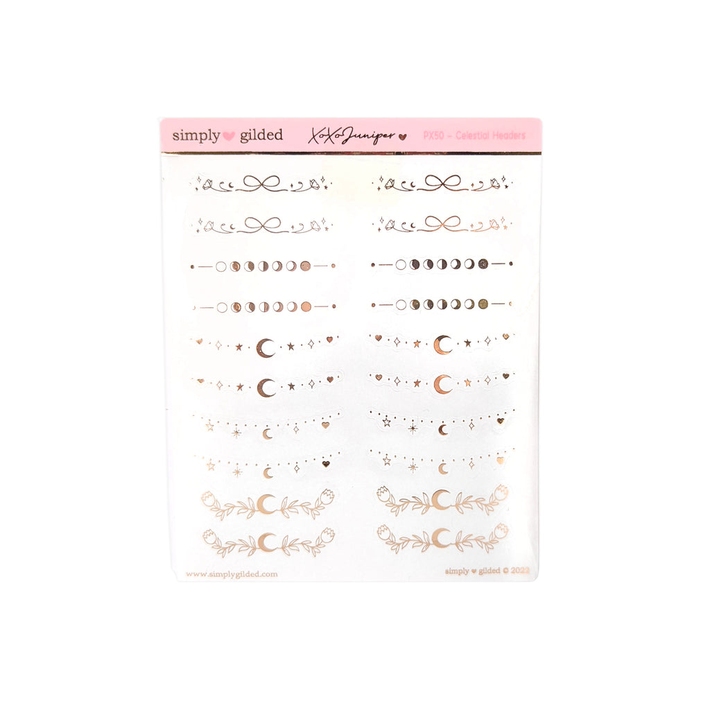 PX50 - Celestial Headers (you pick) – simply gilded